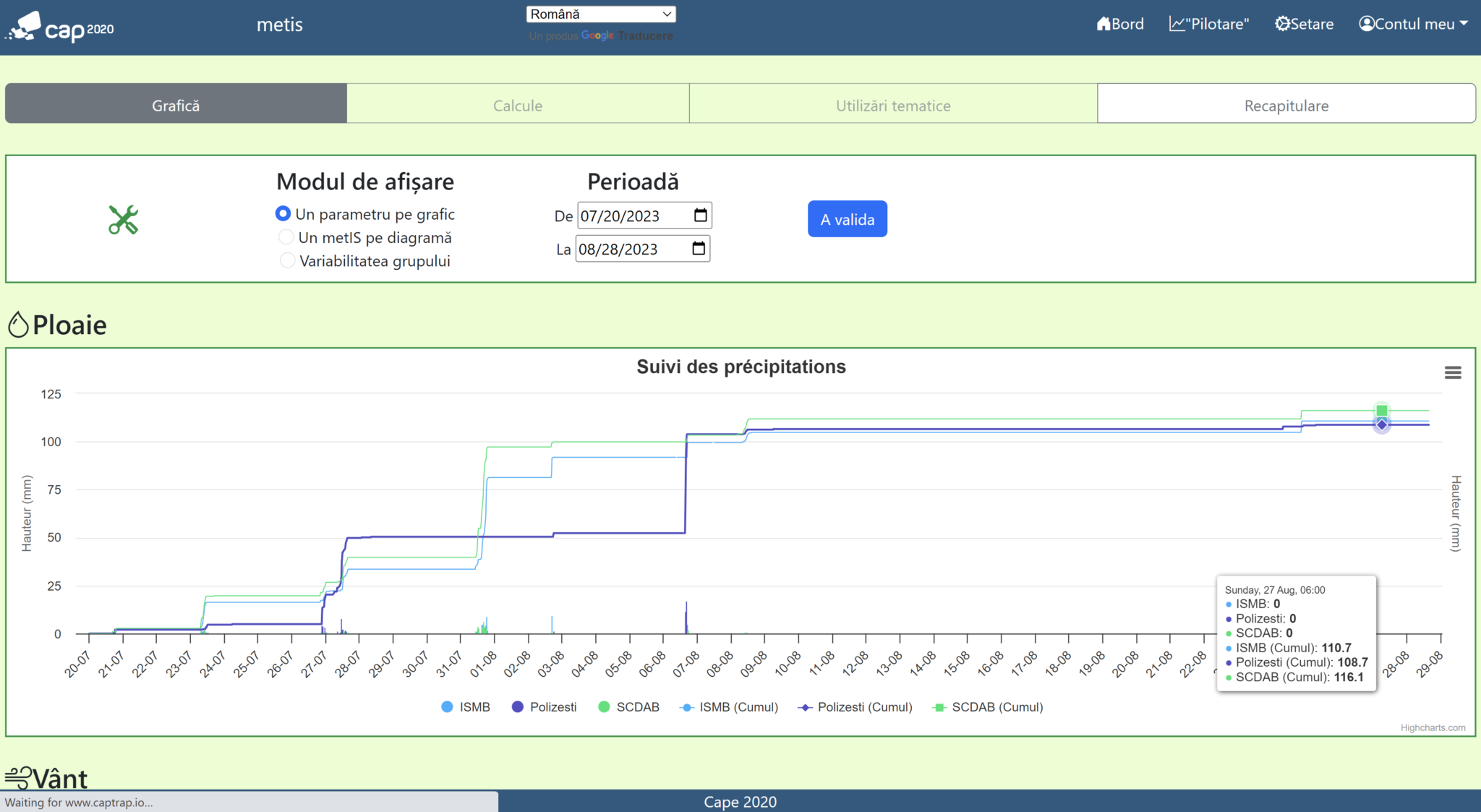Romanian demonstration area: agroclimatic metIS sensors for continuous ...